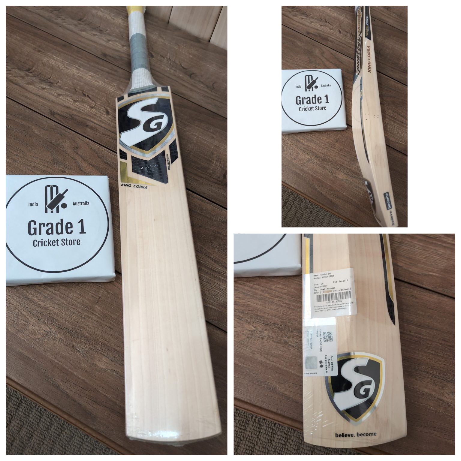SG King Cobra Grade 1 SH Senior English Willow Cricket Bat – Grade 1 ...